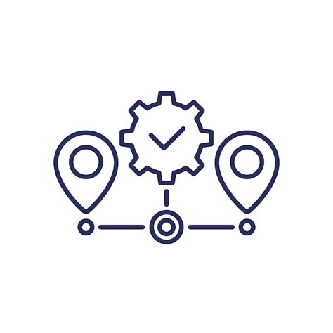 Premium Vector Logistics Optimization Icon Line Design
