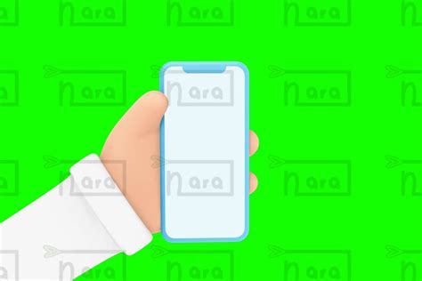 دانلود تصویرسازی سه بعدی دست و موبایل با بک گراند سبز کد 3139