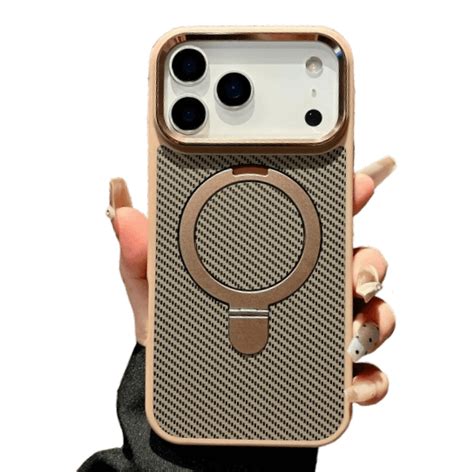 Gold Magsafe Ring Stand Carbon Fiber Case Iphone Cellco Plus