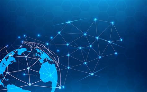 premium vector blue technology circle and computer science abstract