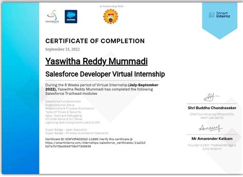 Smartinternz Salesforce Salesforcedeveloper Skilledonsalesforce… Yaswitha Reddy