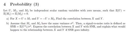Solved Correlation Problemcould Any Body Give Me A Hint For Chegg