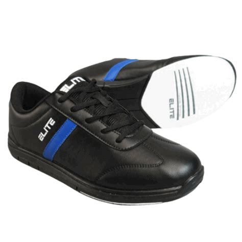 Elite Mens Basic Blackroyal Athletic Lace Up Bowling Shoes With Univ