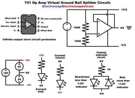 Brief Op Amp Rail Splitter Circuit Turning Single Into Split Dual Supply Electronzap