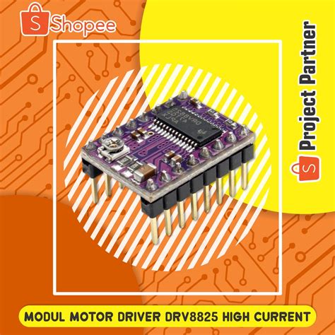 Jual Motor Driver Drv8825 High Current Stepper Motor Driver Module Shopee Indonesia