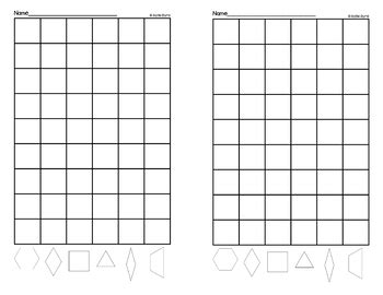 Graph For Pattern Blocks By Katie Byrd Teachers Pay Teachers