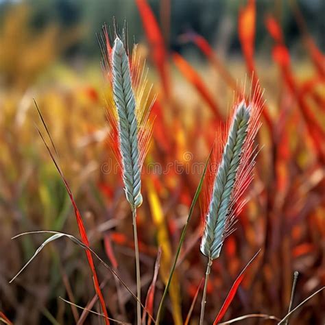 Little Bluestem Grass Native Grass With Blue Green Foliage And Stock