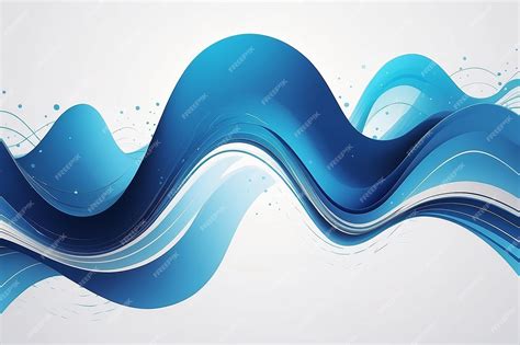 Premium Photo Abstract Blue Smooth Wave On A White Background Dynamic Sound Wave Design