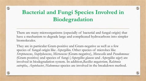 Microbial Degradation Of Plastic Pptx Chemistry Science