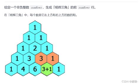 【跟着英雄学算法第④天】组合数问题——leetcode 118（c语言实现）leetcode118c语言 Csdn博客