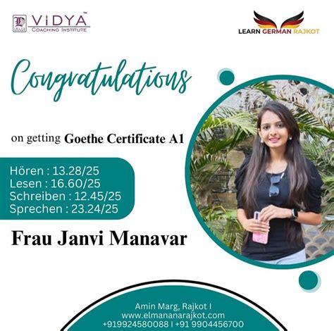 Janvi Manavar On Linkedin Languagelearning Germana1 Achievementunlocked