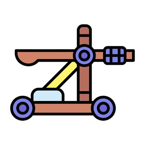 Premium Vector Catapult Flat Illustration
