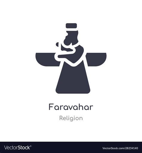 Faravahar Icon Isolated From Royalty Free Vector Image
