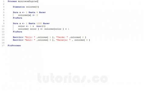 Arreglos PSeint Miniteca Digital Tutorias Co