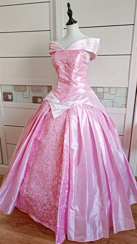 Inspired Pink Princess Aurora Dress Cosplay Costume Etsy