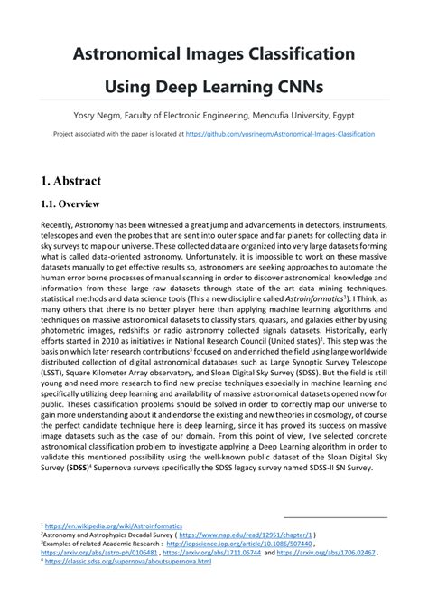 Pdf Astronomical Images Classification Using Deep Learning Cnns