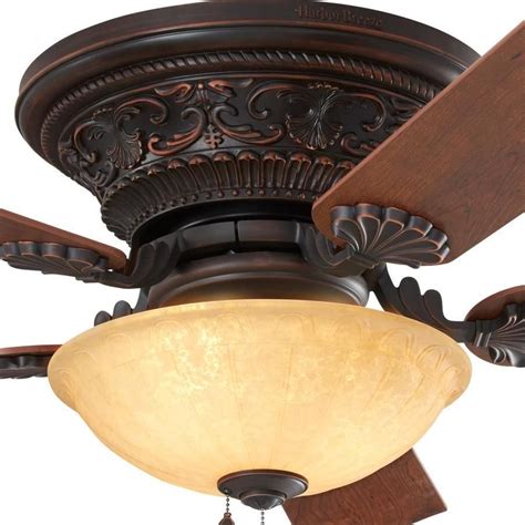Harbor Breeze Lynstead 52 In Specialty Bronze Led Indoor Flush Mount