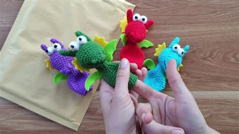 Crochet Dragon Finger Puppets For You By Mafenka13 Fiverr
