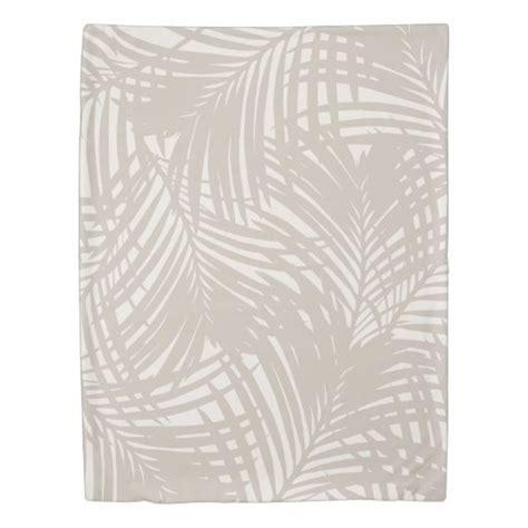 Modern Tropical Tan Palm Leaves Pattern Duvet Cover Zazzle