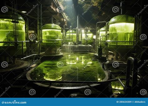 Algae Based Bio Hydrogen Production Facility Stock Illustration Illustration Of Production