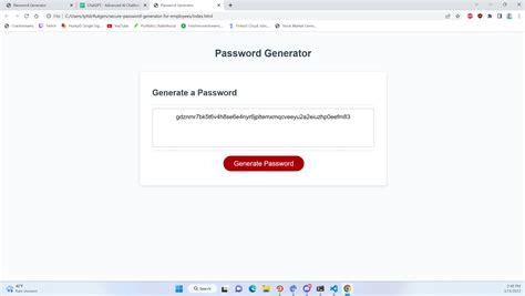 Github Tyler Phillips12secure Password Generator For Employees