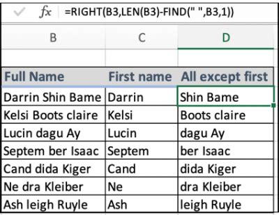 How To Extract All The Words Except The First In Excel
