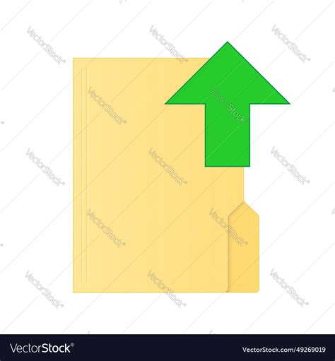 Download Upload Icon And Folder Isolated Vector Image