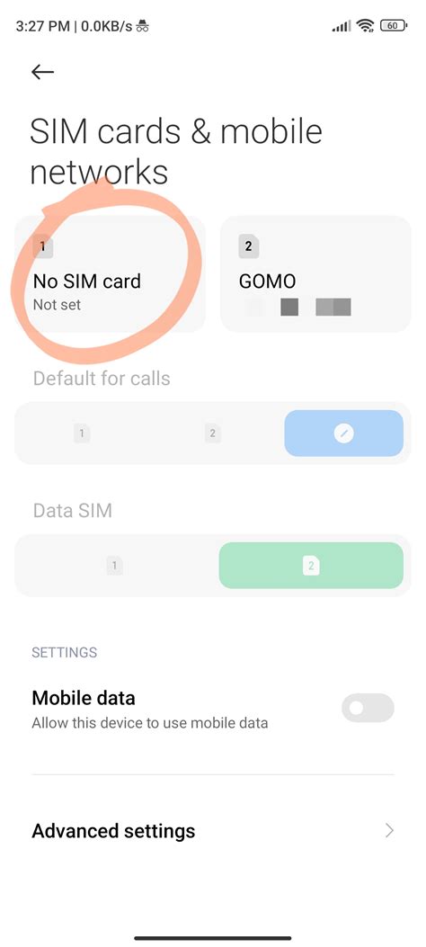No Sim Card In Slot 1 Not Set R XiaomiGlobal
