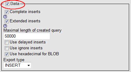 Database How To Export Mysql Schema From Phpmyadmin Super User