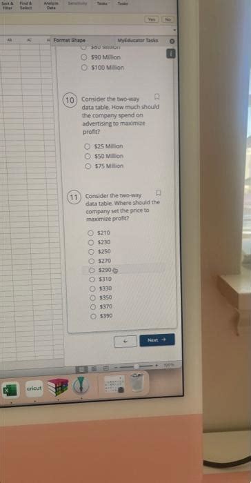 B2 Create A Twoway Data Table For Profit At
