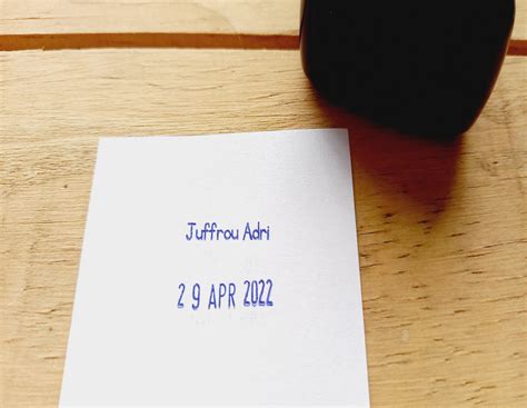 Small Dater Stamp 25 X 10 Cm Juffrou Ontwerp
