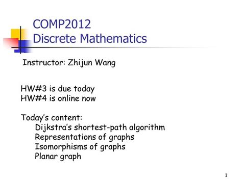 Ppt Comp2012 Discrete Mathematics Powerpoint Presentation Free