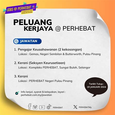 Iklan Jawatan Perbadanan Hal Ehwal Bekas Angkatan Tentera Perhebat
