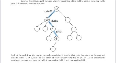 Solved Involves Describing A Path Through A Tree By Chegg