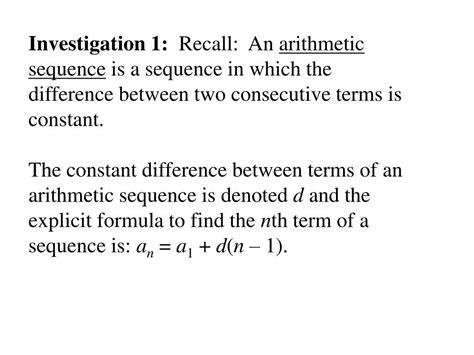 PPT Geometric Sequences PowerPoint Presentation Free Download ID