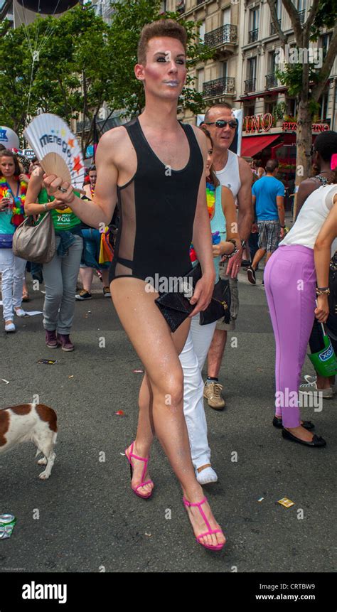 Paris Frankreich Junger Französischer Männlicher Transvestite In