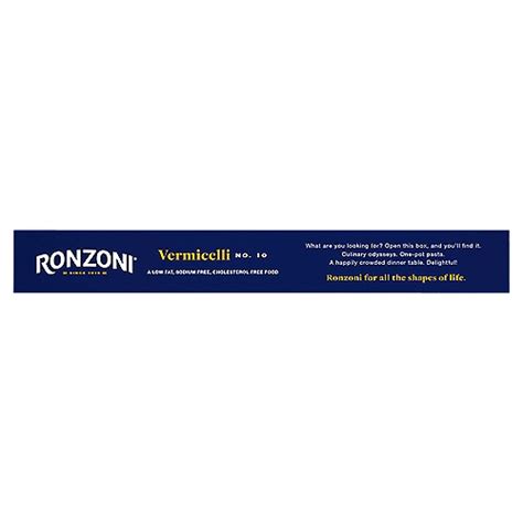 Ronzoni Vermicelli No 10 Pasta 16 Oz
