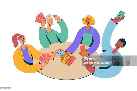 보드 게임을하는 사람들 카드 놀이를 하는 친구 또는 동료 그룹 사람들은 함께 시간을 보낸다 보드게임에 대한 스톡 벡터 아트 및 기타 이미지 Istock