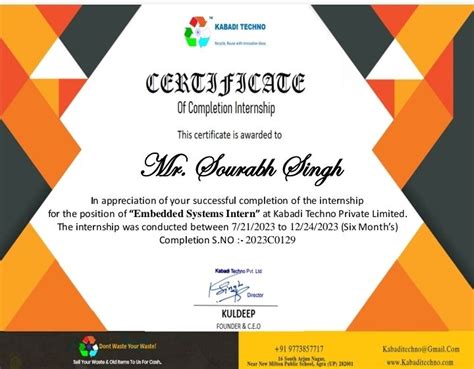 Sourabh Singh On Linkedin Internshipcompletion Embeddedsystems