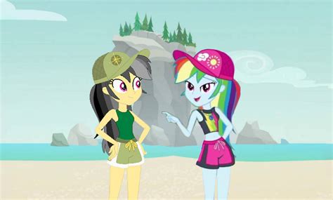 Rainbow Dash Invites Daring Do At The Beach By Yungstuff On Deviantart