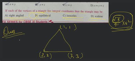 If The Vertices Of A Triangle Have Integral Coordinates The Triangle Can