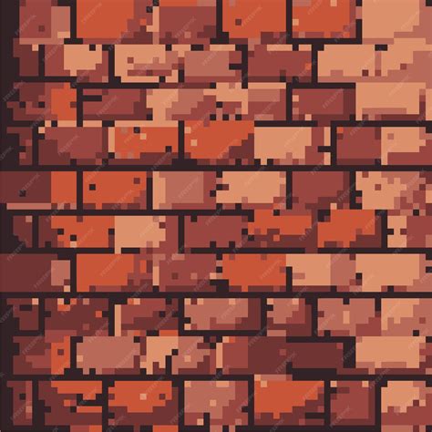 кирпичная стена с коричневым фоном и красным кирпичным узором Премиум векторы