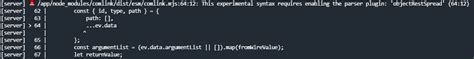 this experimental syntax requires enabling the parser plugin