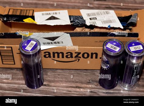 Cairo Egypt November 23 2022 Amazon Egypt Item Delivery Carton Box