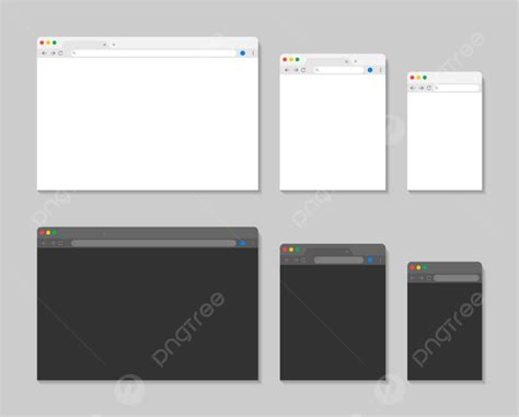 Browser Window For Laptop Minimal Search Monitor Png And Vector With