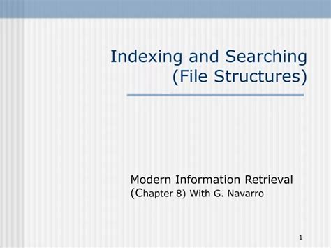 ppt indexing and searching file structures powerpoint presentation