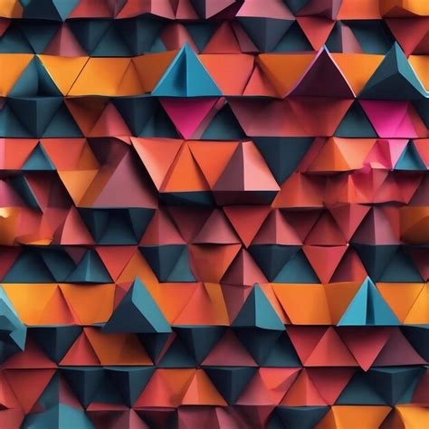 Premium Ai Image Parametric Background Based On Triangular Grid With Different Pattern Of