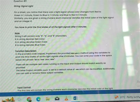 Solved On A Street You Notice That There Was A Light Signal Chegg