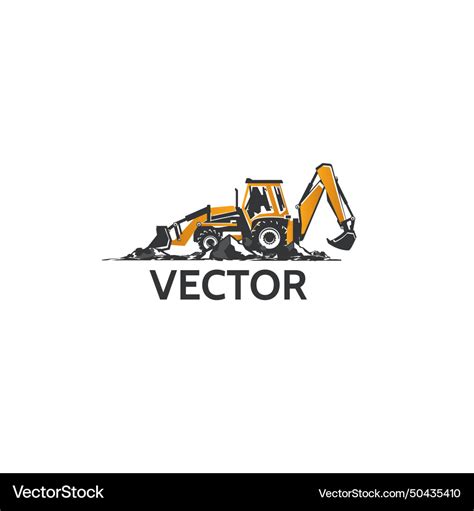 Backhoe Tractor Royalty Free Vector Image VectorStock