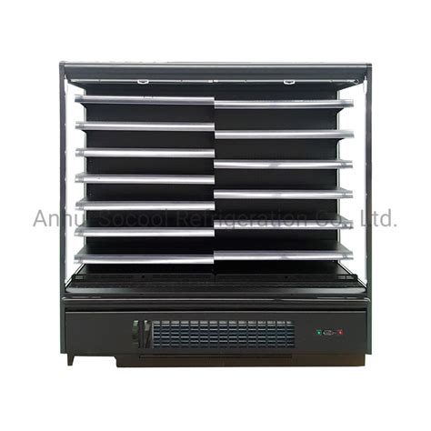 Supermarket Beverage Open Display Fridge With Plug In Embraco